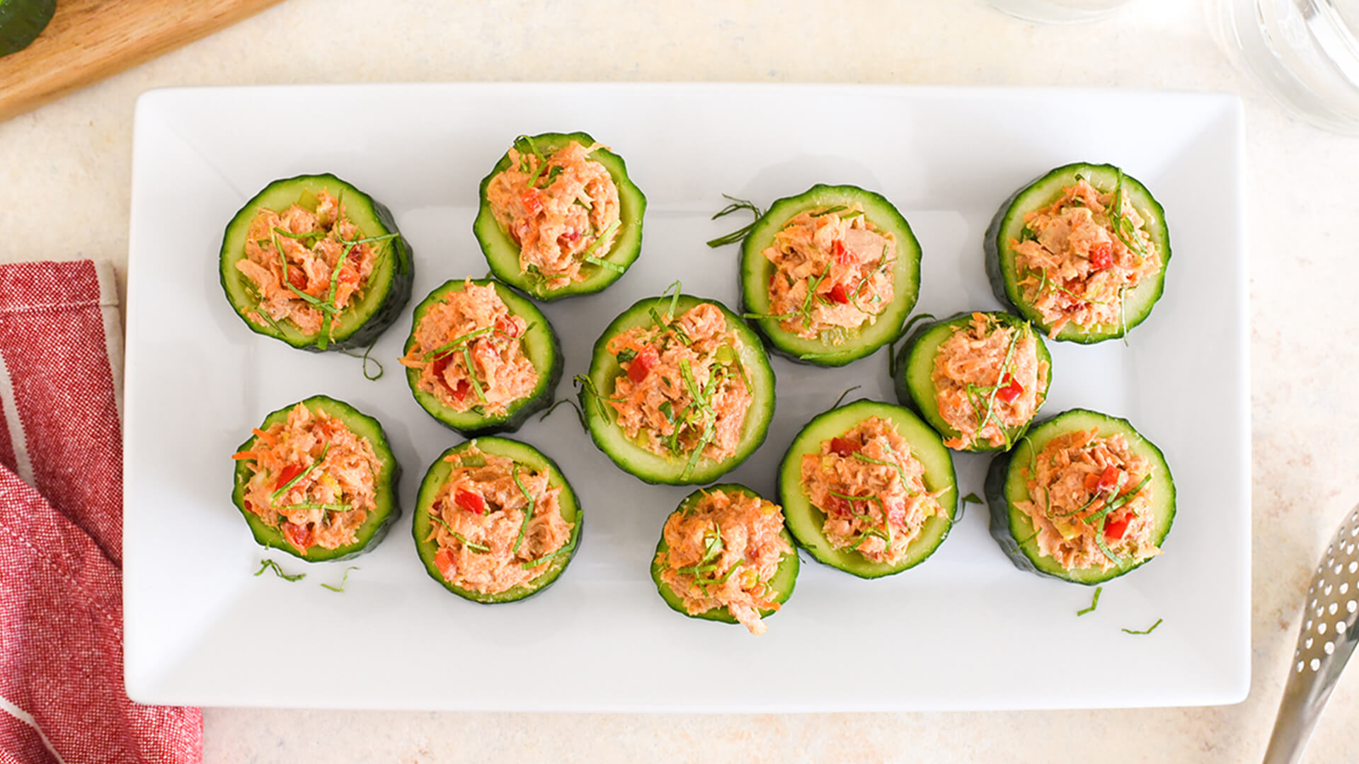 Thai Tuna Cucumber Cups Recipe | Bumble Bee Seafoods